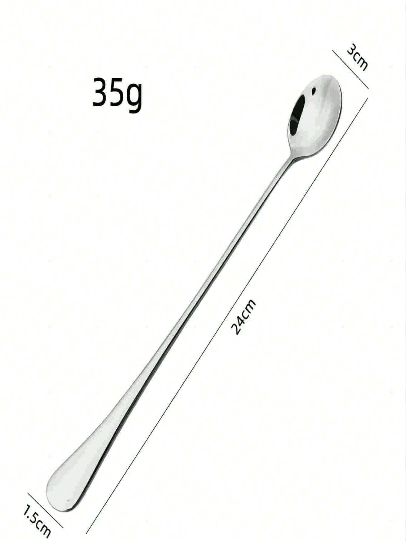 Long-handle Round-head Stirring Spoon For Dessert, Coffee With Extended ...