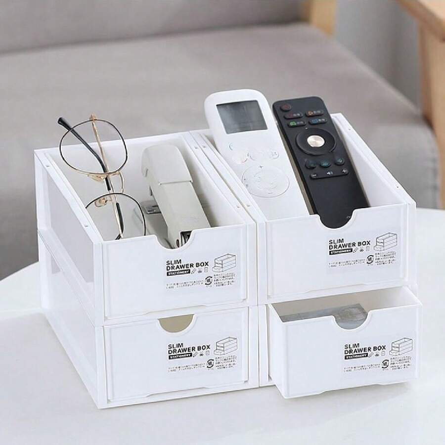 1pc Drawer Style Desktop Organizer Stackable Storage Rack Cosmetic ...