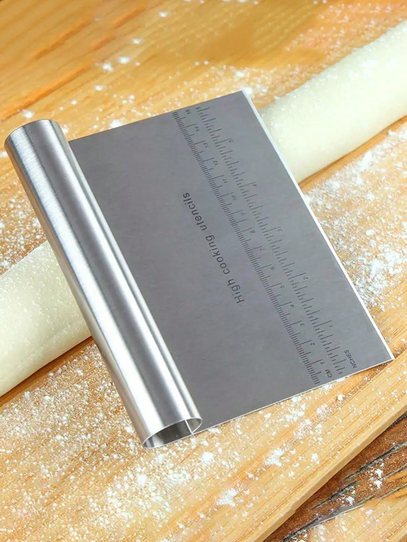 1pc Stainless Steel Dough Cutter, Chopper, Pizza, Bagels, Bread ...