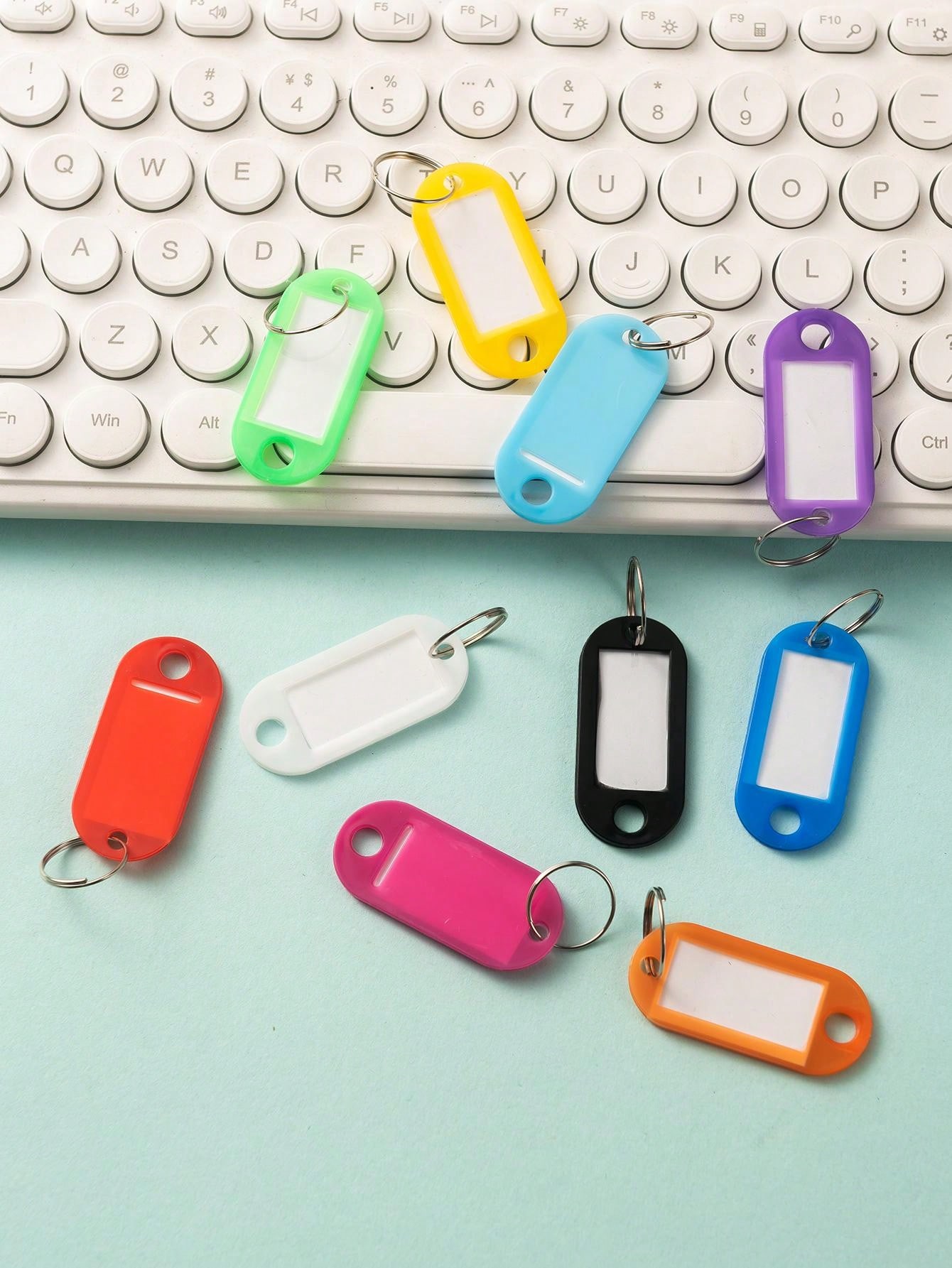 20pcs/set 10 Colors Writable Key Tags Keychain Sorting Luggage Tag ...