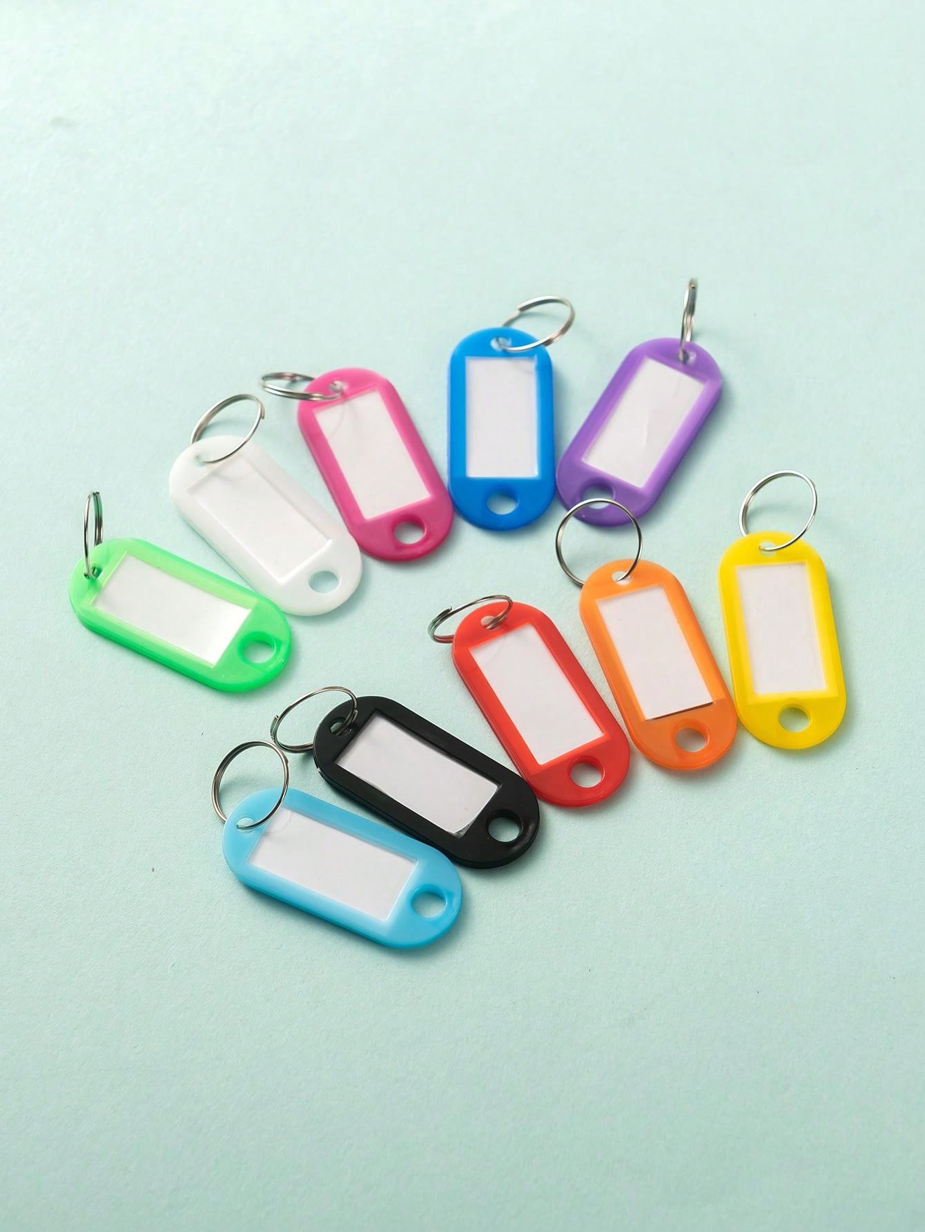 10pcs/set 10 Colors Writable Key Tags Keychain Sorting Luggage Tag ...