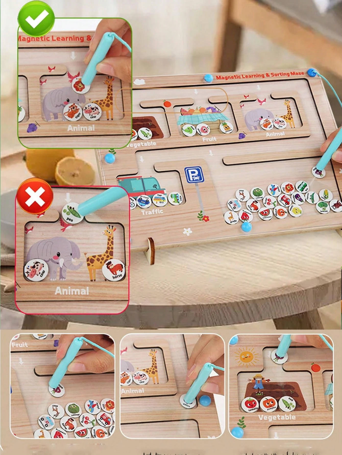 A Magnetic Maze Activity Toy With Pen, Magnetic Knowledge ...