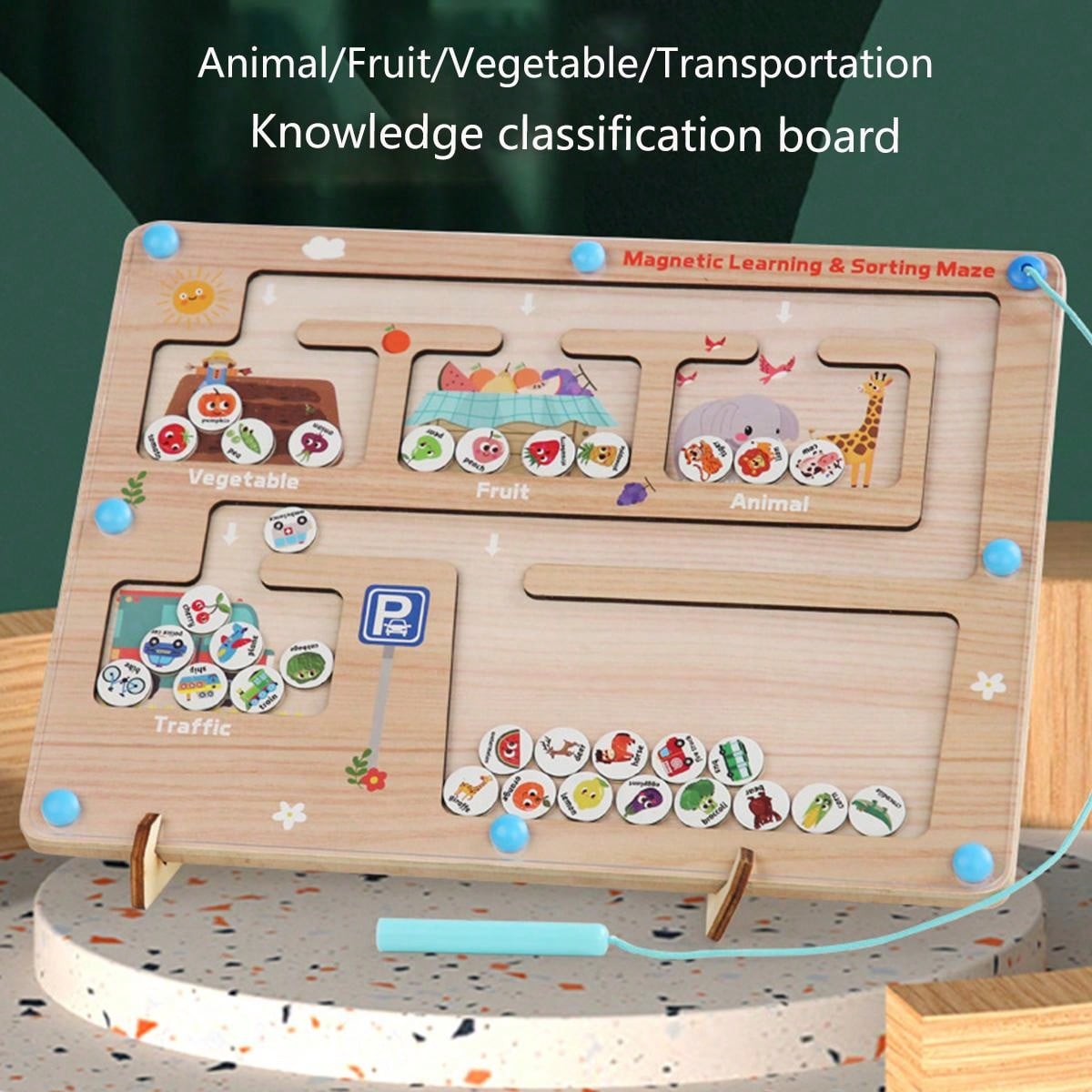 A Magnetic Maze Activity Toy With Pen, Magnetic Knowledge ...