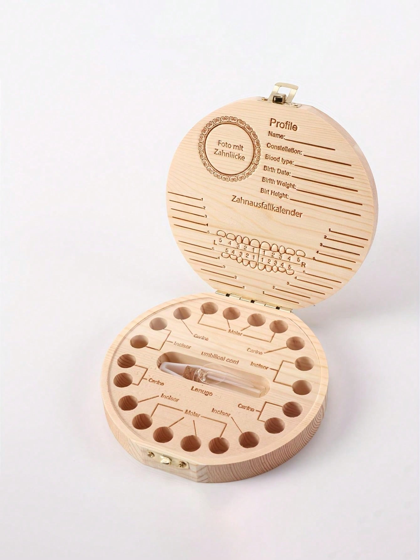 Wooden Tooth Storage Box Tooth Box Organizer Milk Teeth Storage ...