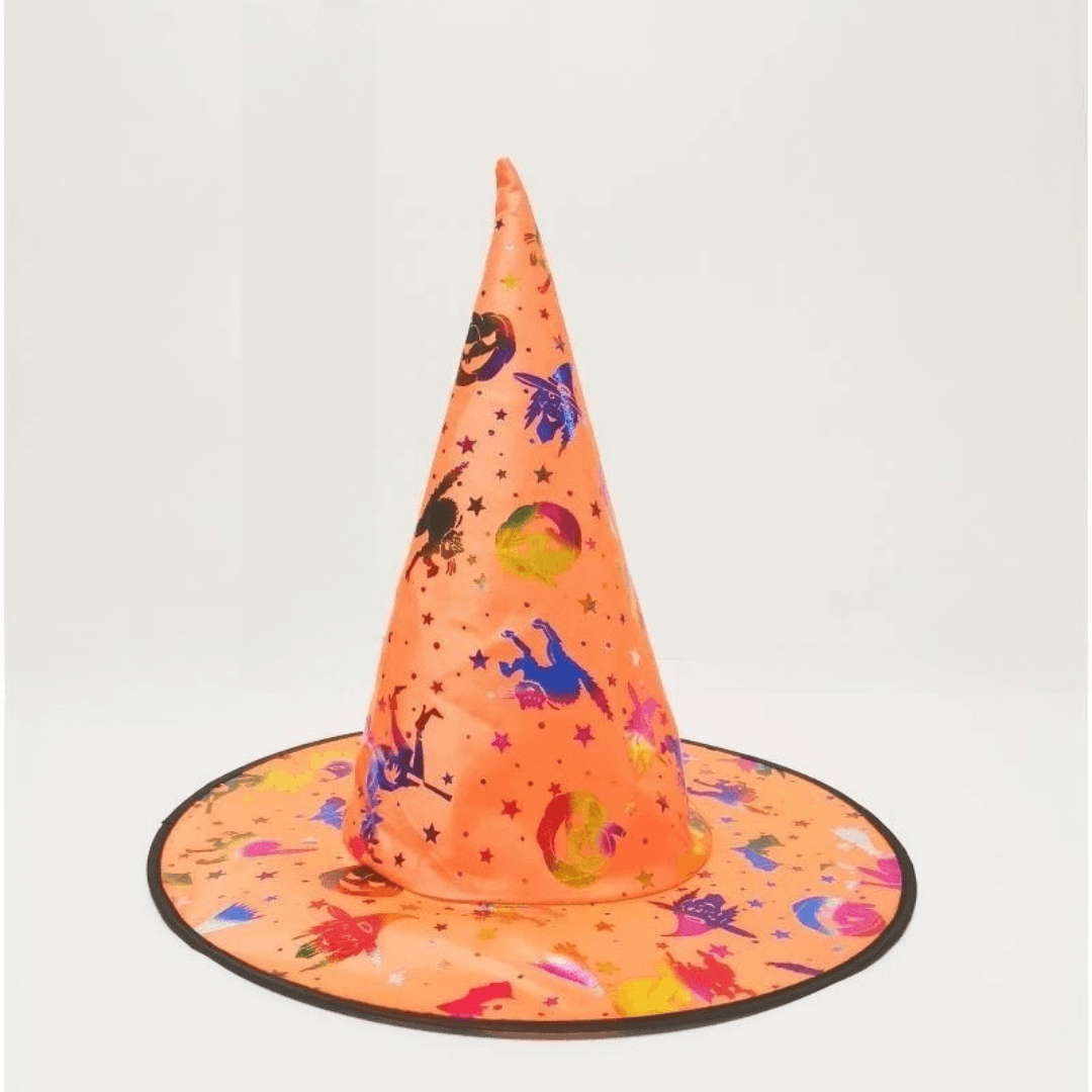Halloween Orange Double Layered Compound Witch Hat With Glitter | SHEIN USA