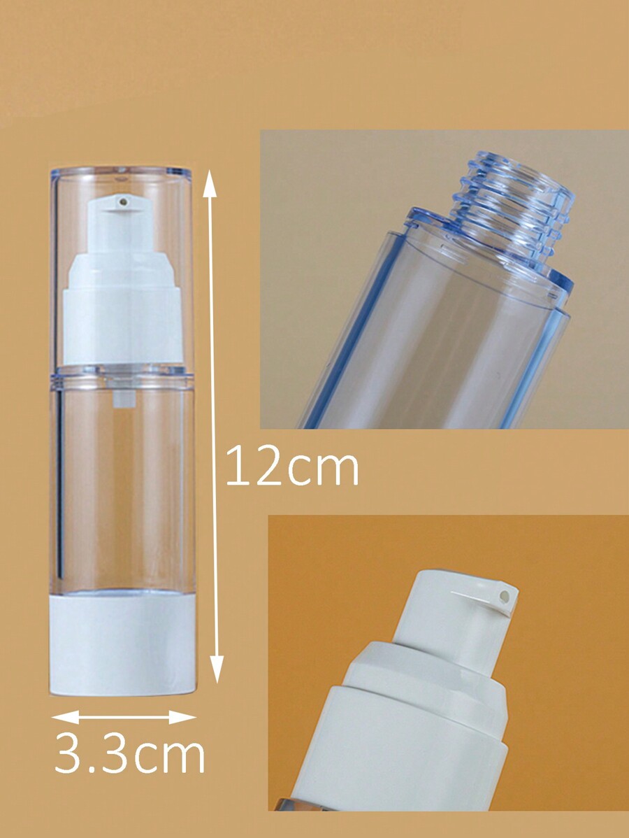 2pcs 30ml Sterile Airless Pump Bottles, 1 oz Empty Clear Airless Cosmetic Cream Pump Plastic AS ...