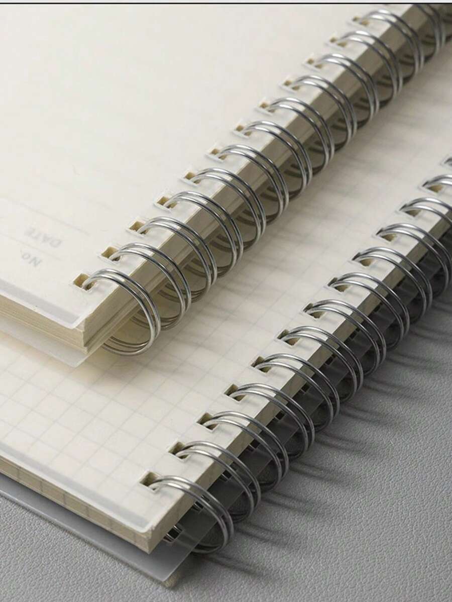 1pc Pp Cover Metal Coil With Ties Notebook,80sheets-160pages,A6/A5/B5 ...