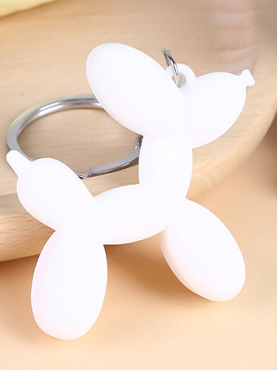 1pc Cute Fashionable Minimalist White Dog Shaped Keychain Pendant ...