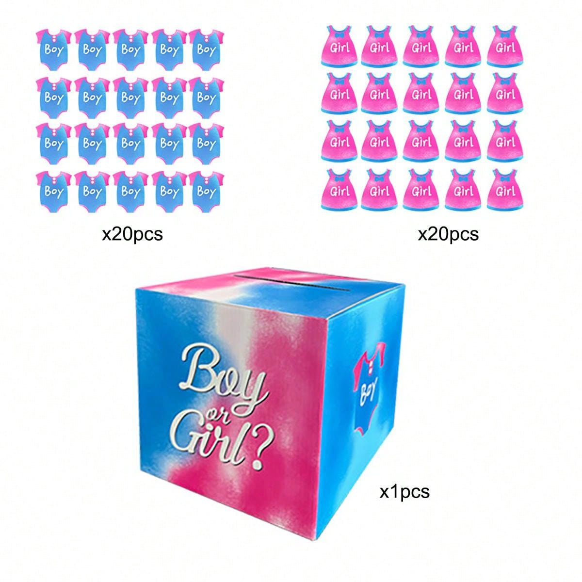 1 Set Gender Reveal Boy Or Girl Party Game Props For Guessing Baby's ...