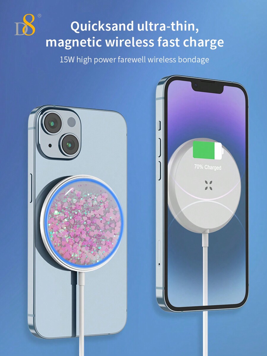 D8 1Pc 15W magnetyczna bezprzewodowa ładowarka magnetyczna ...