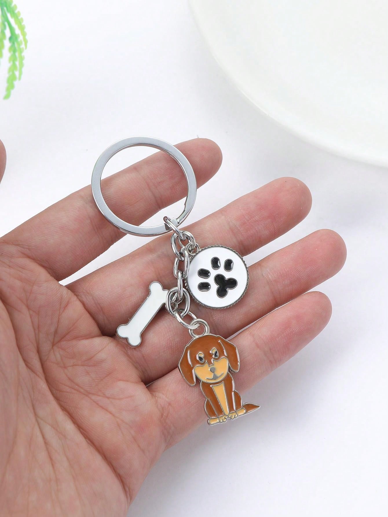 2PCS Fashion DIY Cute Dachshund Pet Dog Keychains For Women Bag Car ...
