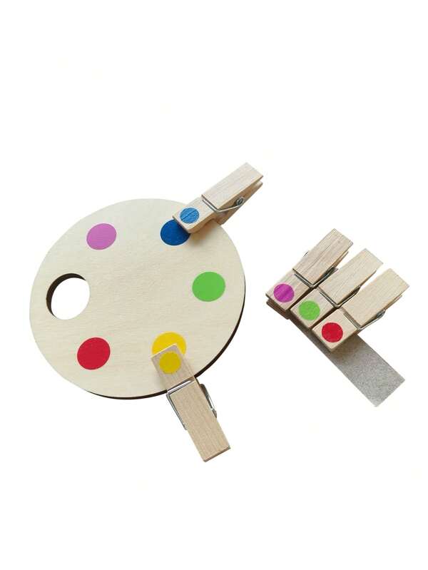 NEW Wooden Clips Pairing the Colors Montessori Puzzle Toys Wooden Clips ...