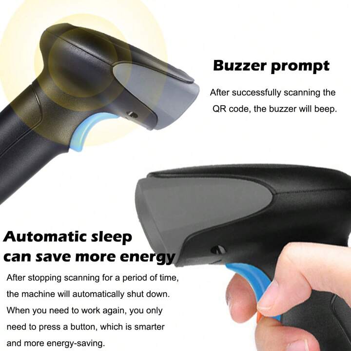 Qr Code Scanner Wired Barcode Scanner For Supermarket Cashier, Express ...