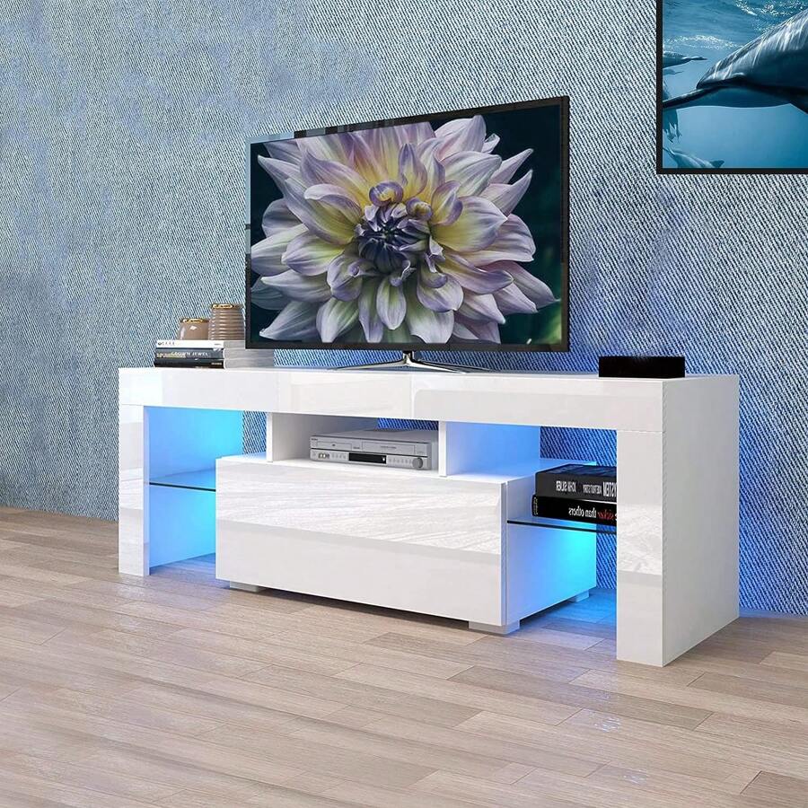 Modern LED TV Stand For 70/65/55 Inch TV, Entertainment Center TV Table ...