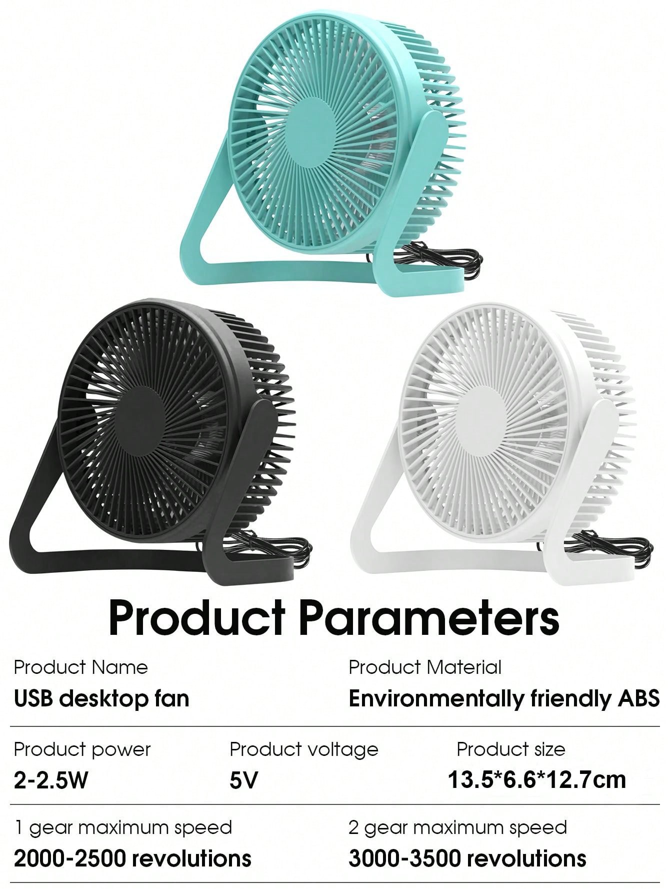 Usb Mini Desk Fan, Office Table Fan, Quiet Small Fan | SHEIN USA