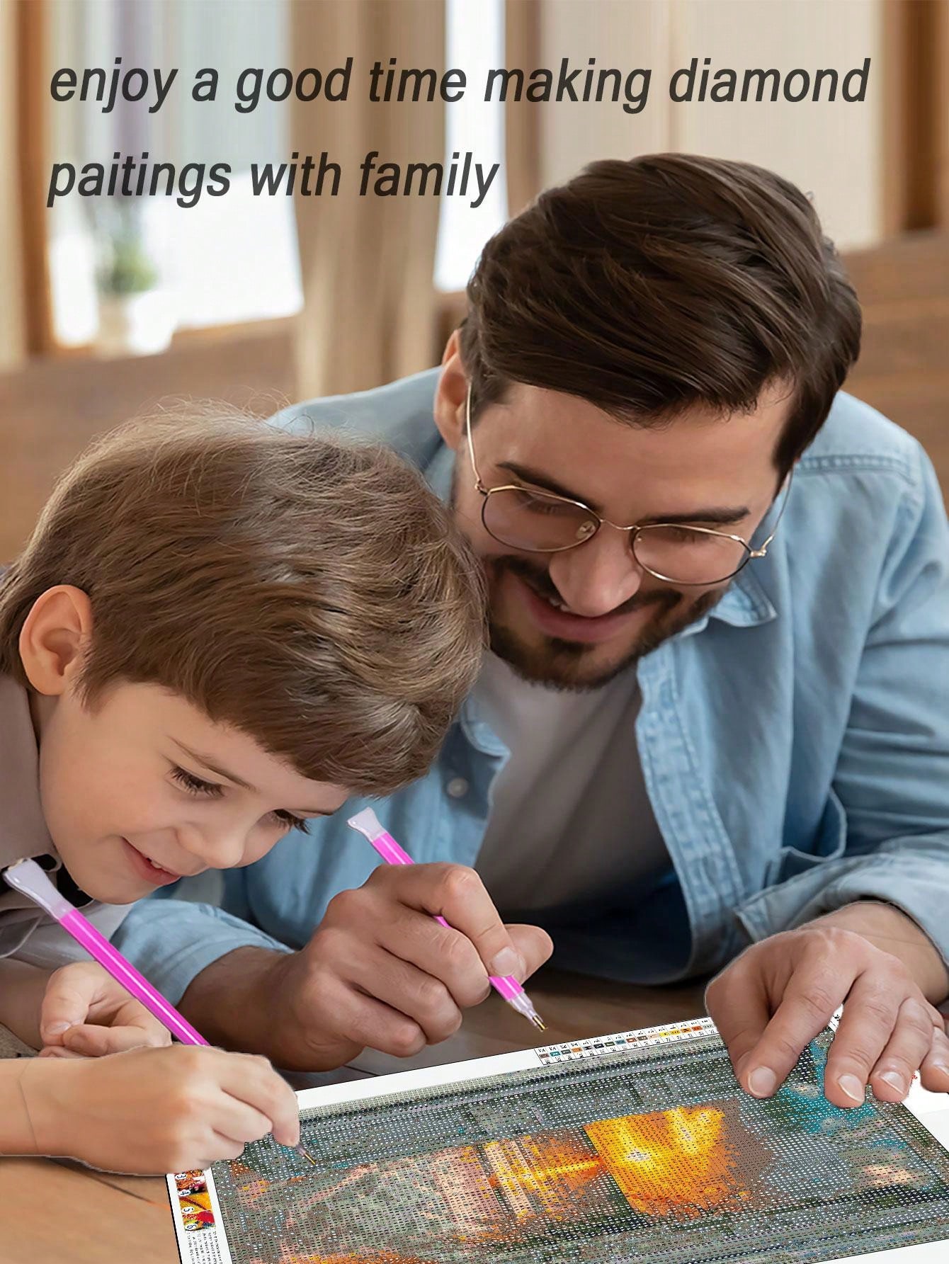 Pintura Con Diamantes De Bricolaje Atardecer En La Playa Detrás De La ...