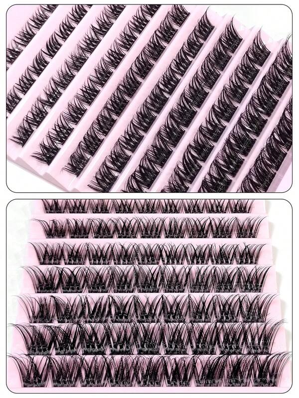 DIY Eyelash Extensions 120 Clusters Manga Lashes Volume Individual ...