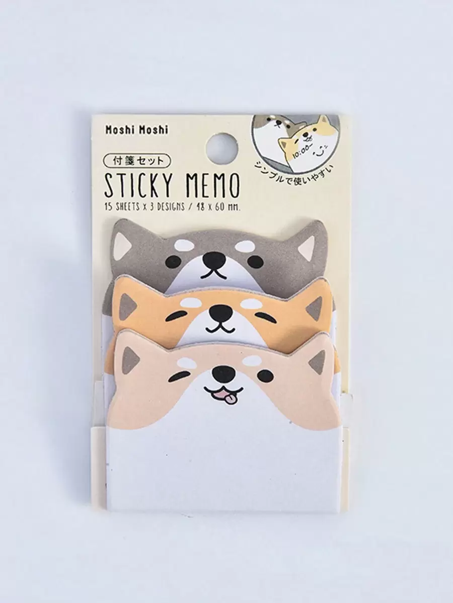 3pcs Cartoon Dog Pattern Sticky Note,School Supplies,Back To School ...