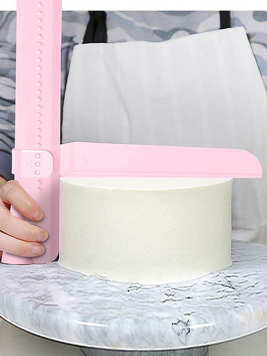 1pc Plastic Adjustable Height Cake Smoother, Butter Scraper, Baking ...