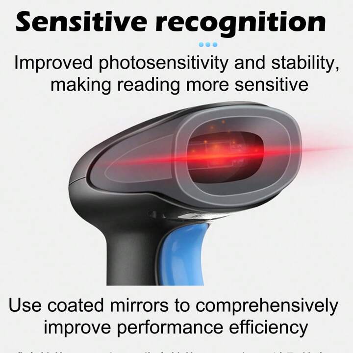 Qr Code Scanner Wired Barcode Scanner For Supermarket Cashier, Express ...