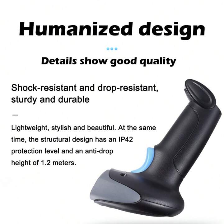 Qr Code Scanner Wired Barcode Scanner For Supermarket Cashier, Express ...