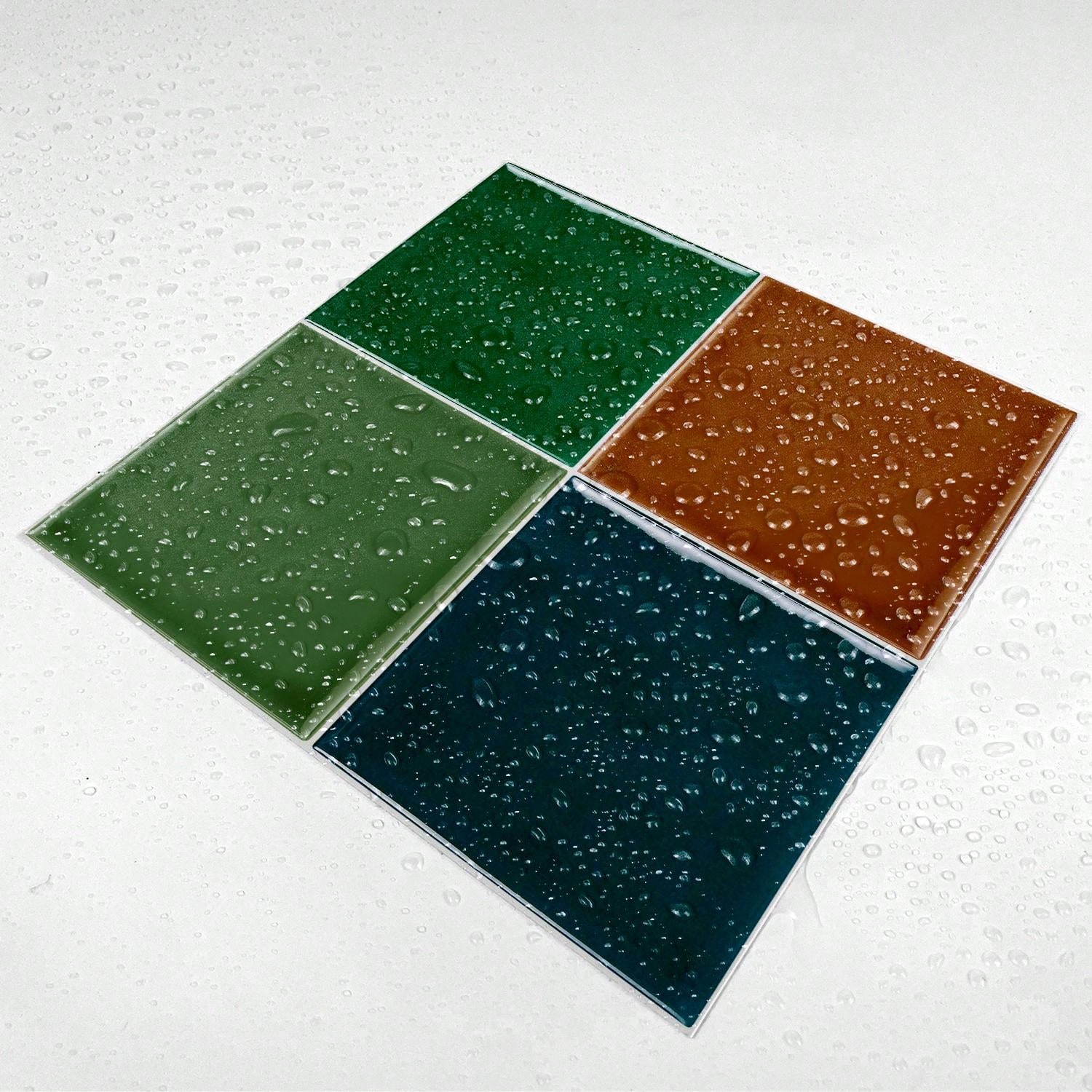 Alwayspon Thick Vinyl Provence Wall Tile Sticker Self-Adhesive, Peel ...