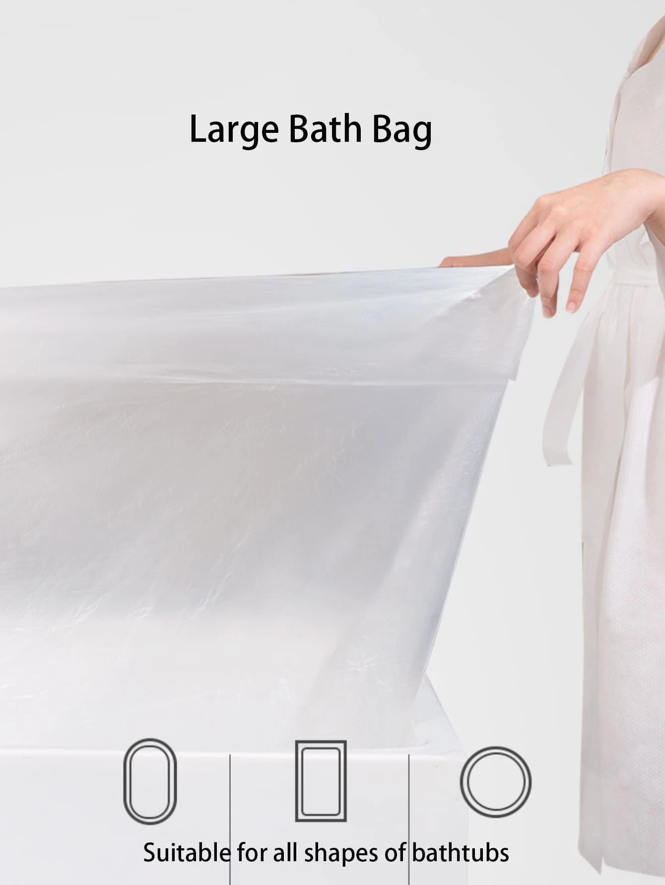 Large Disposable Bath Bags Individually Wrapped Disposable Bathrobe ...