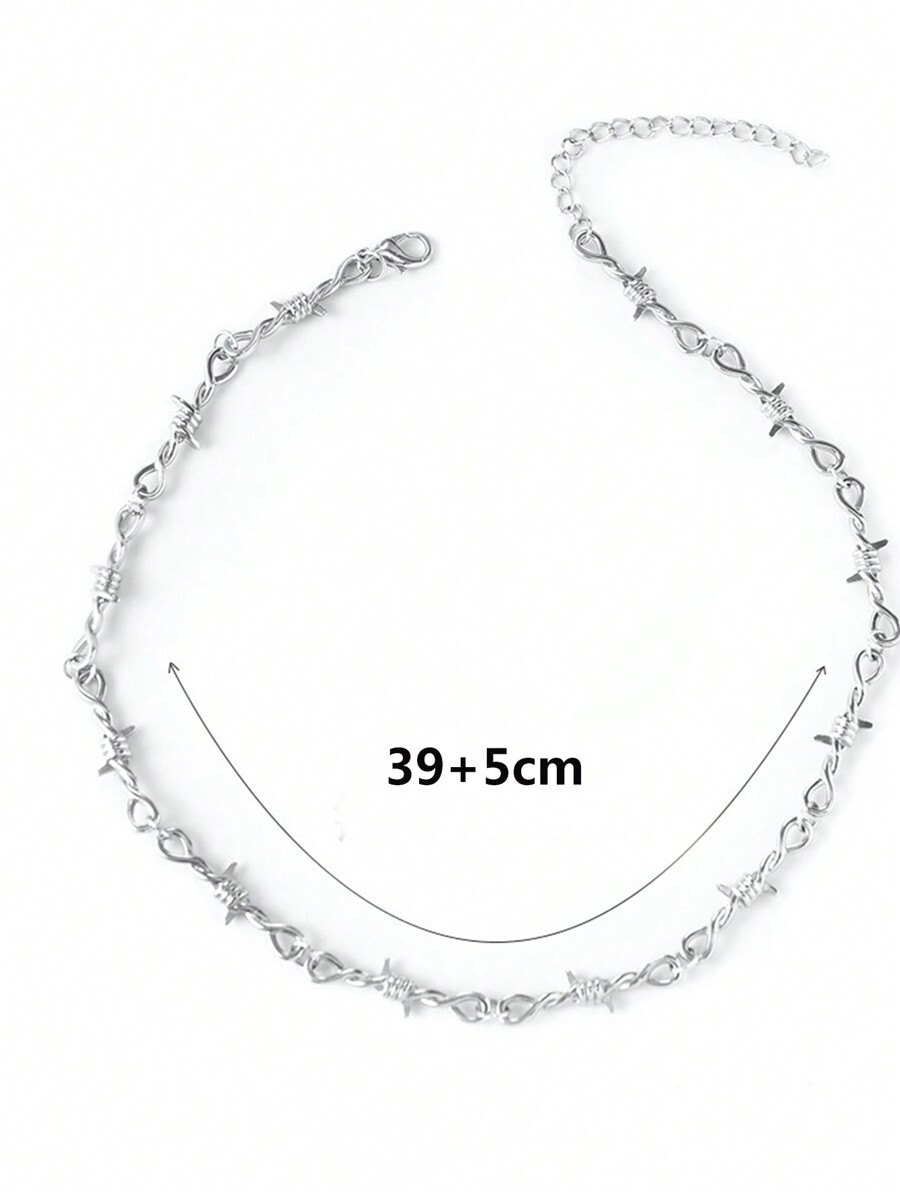 1pc Fashionable Thorn Choker Necklace, 39cm Length With 5cm Extension ...