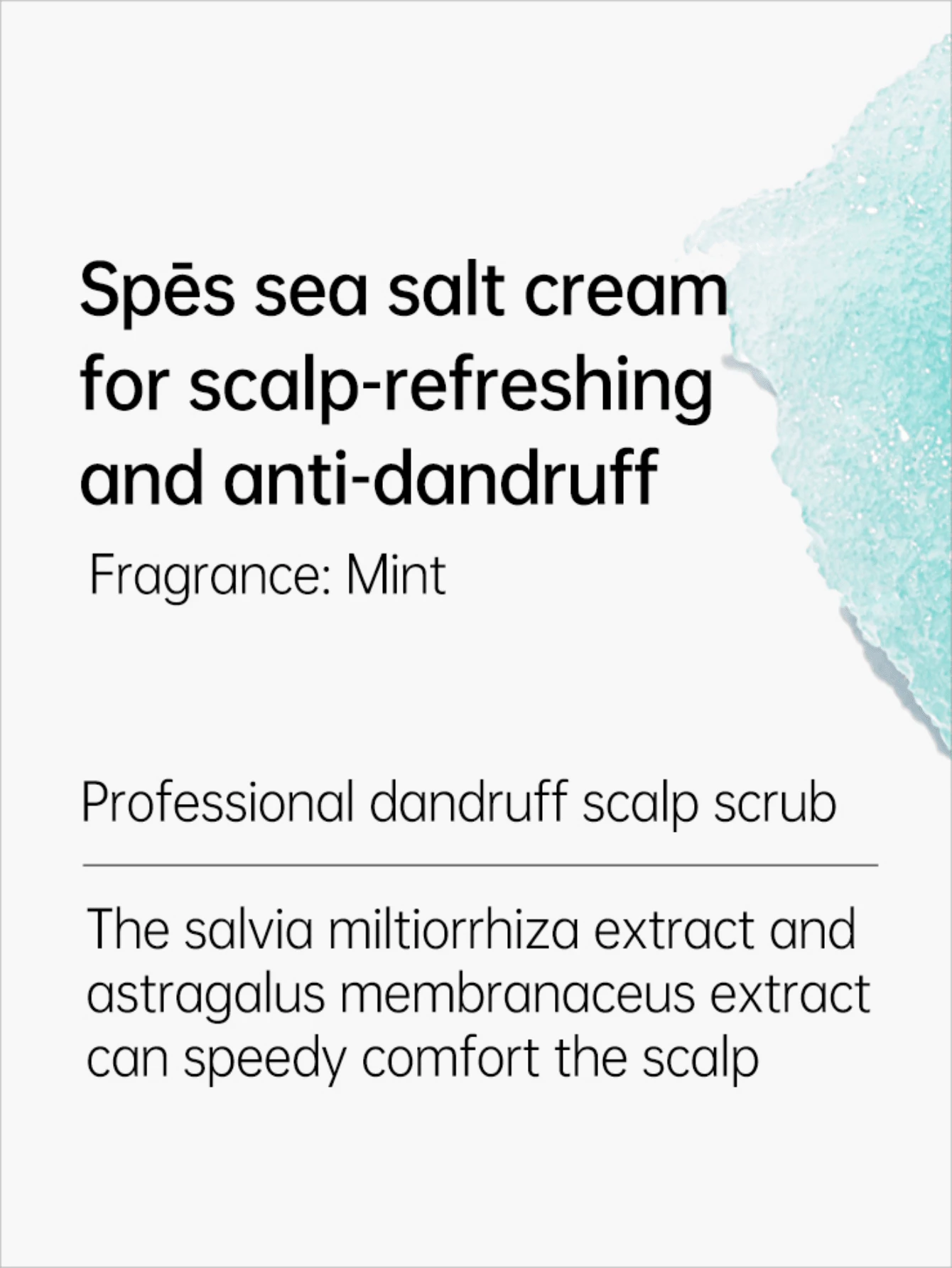 Spes 2pcs Fresh and anti-dandruff shampoo sea salt scalp scrub 10g | SHEIN USA