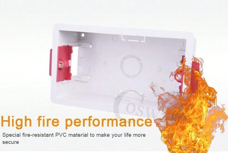 Coswall 2-gang 86 Style Gypsum Board Concealed 34mm Depth Size Wall ...