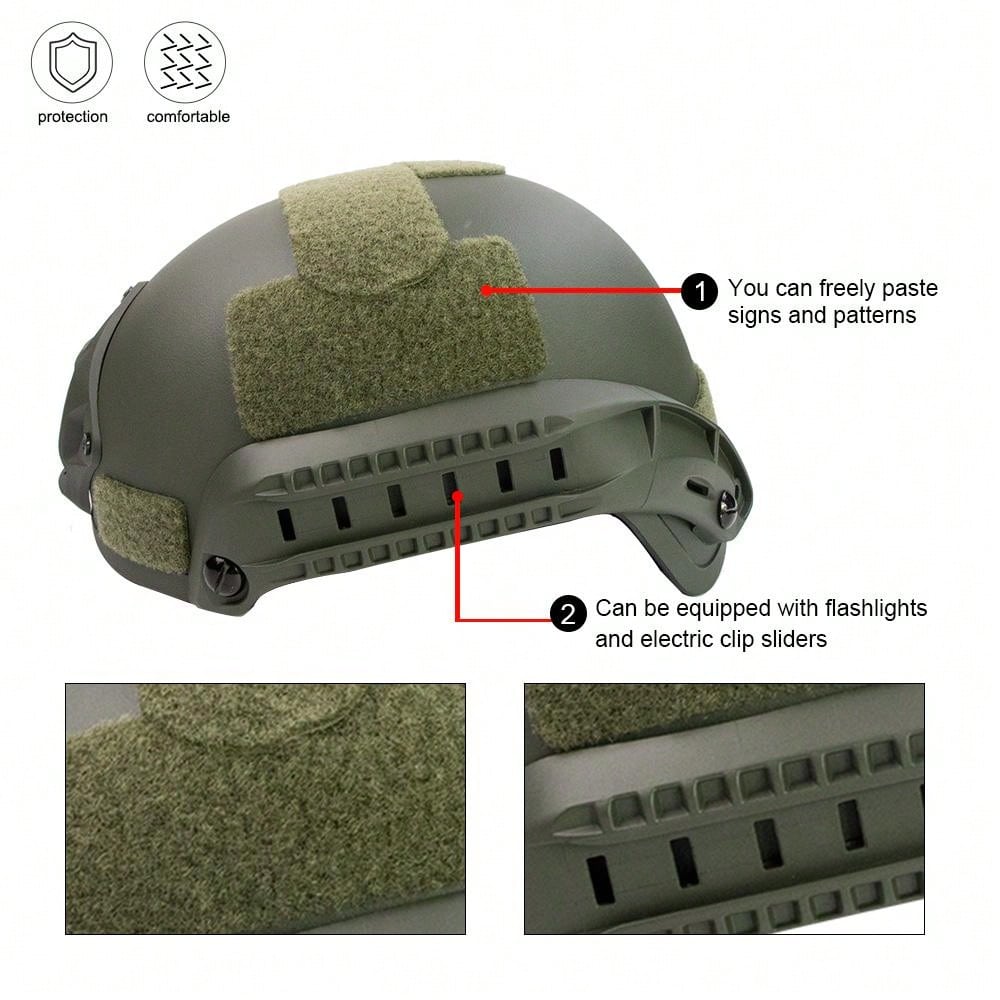 MICH 2001 Paintball Helmet With Side Rails and NVG Mount for Hunting ...