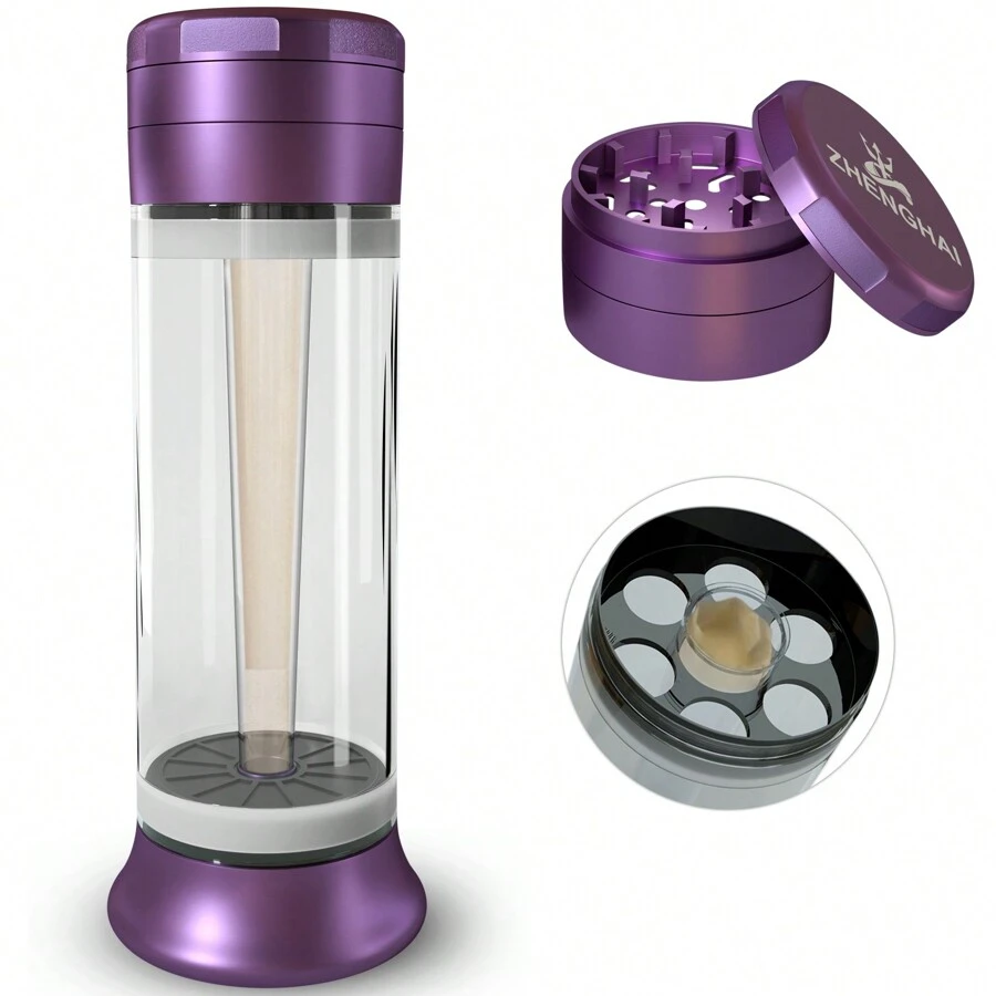 ZHENGHAI Herb & Spice Grinder 3 In 1 Multifunctional Cone Loader ...