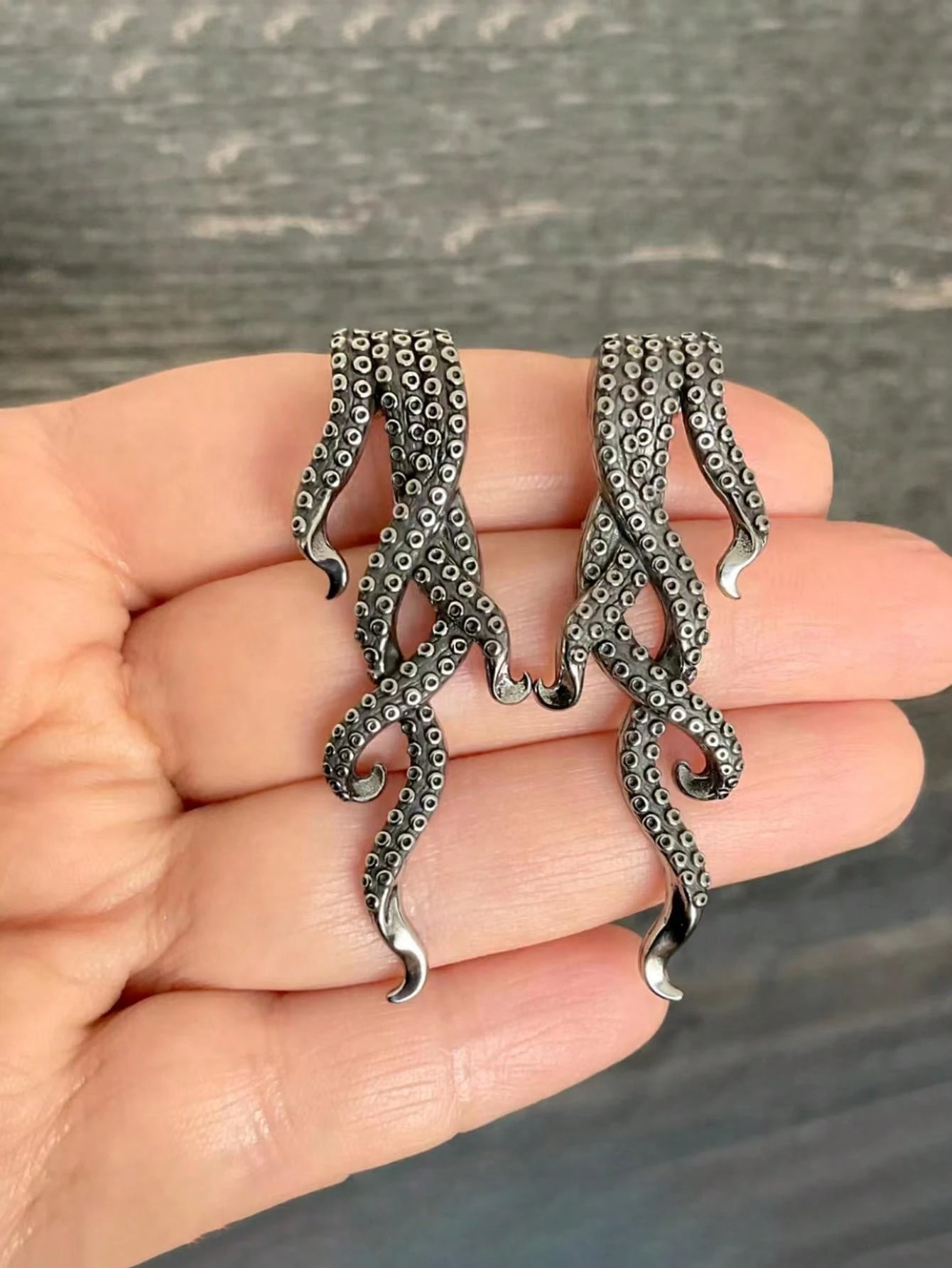 Octopus Tentacle earrings, Octopus earrings, Octopus studs, tentacle ...