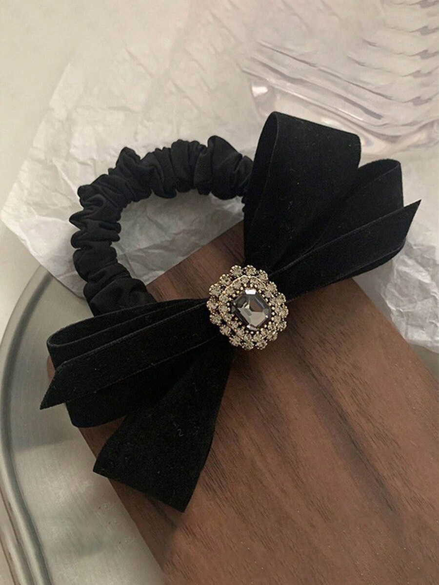 1pc Women's Velvet Bow Hair Tie Cute | SHEIN USA