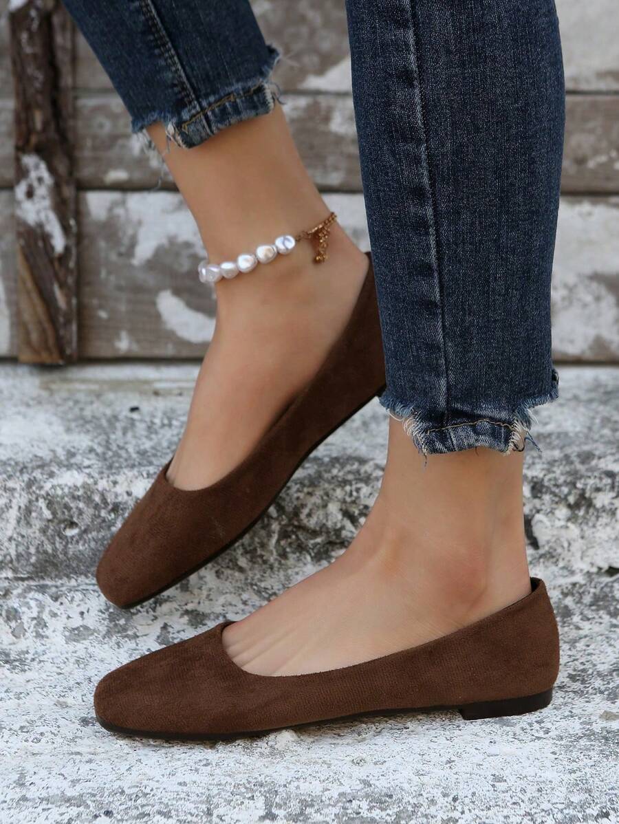 Women's Spring And Autumn New Flat Shoes, Slip-on, Shallow Mouth ...