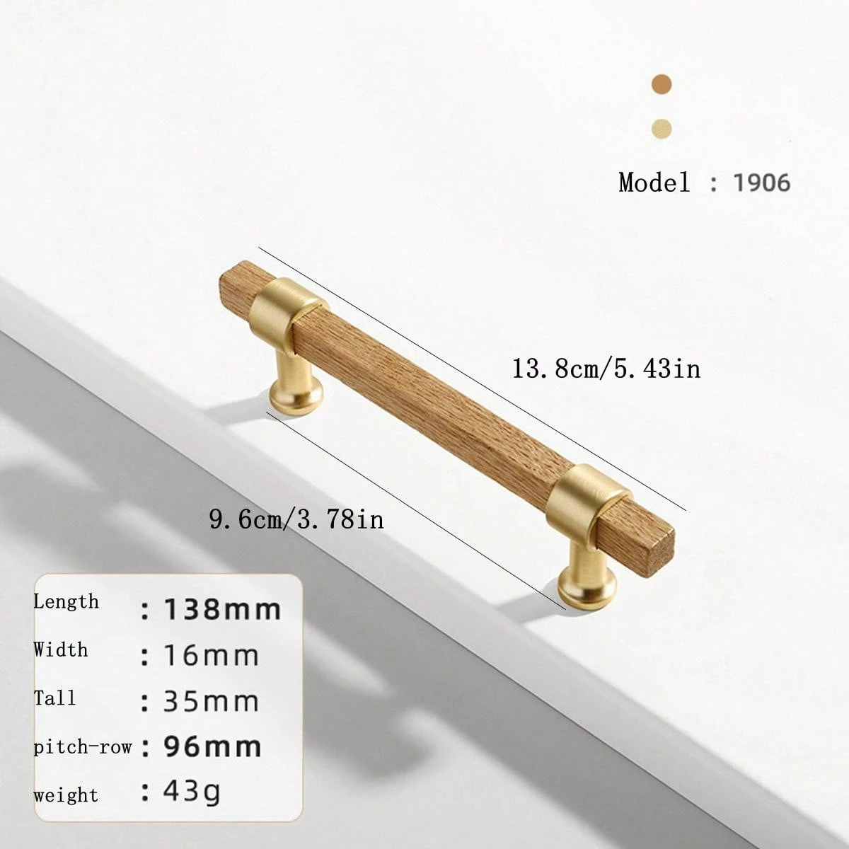 Yellow Cabinet Door & Drawer Solid Wood Pull Handle In Japanese Modern ...