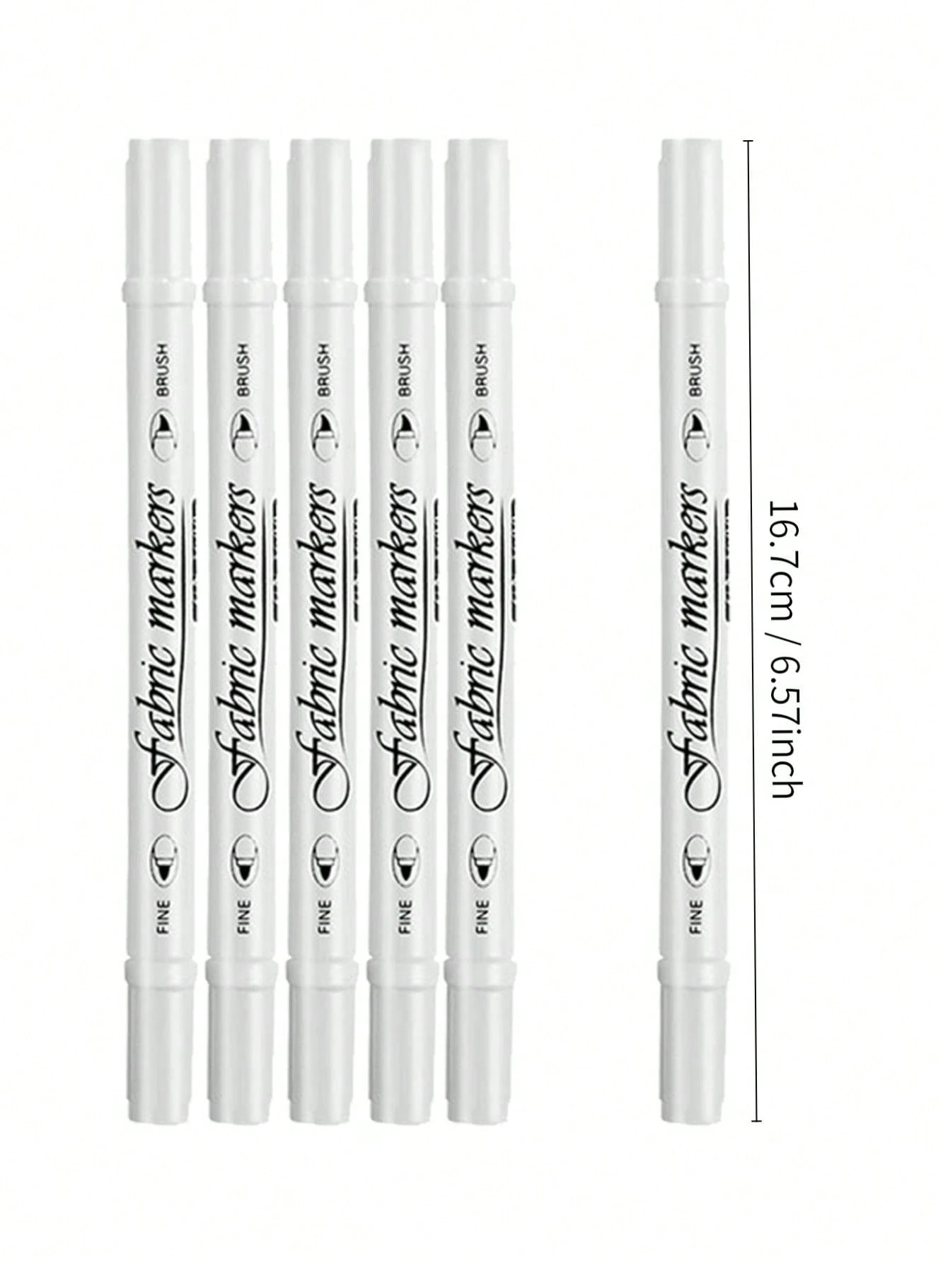 6 Stück/set Weißer Wasserfester Permanenter Gewebe-textilmarkerstift ...