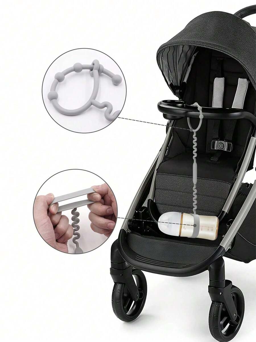 2pcs/Set Silicone Feeding Bottle/Pacifier Tether Set: 1pc Toy Strap ...