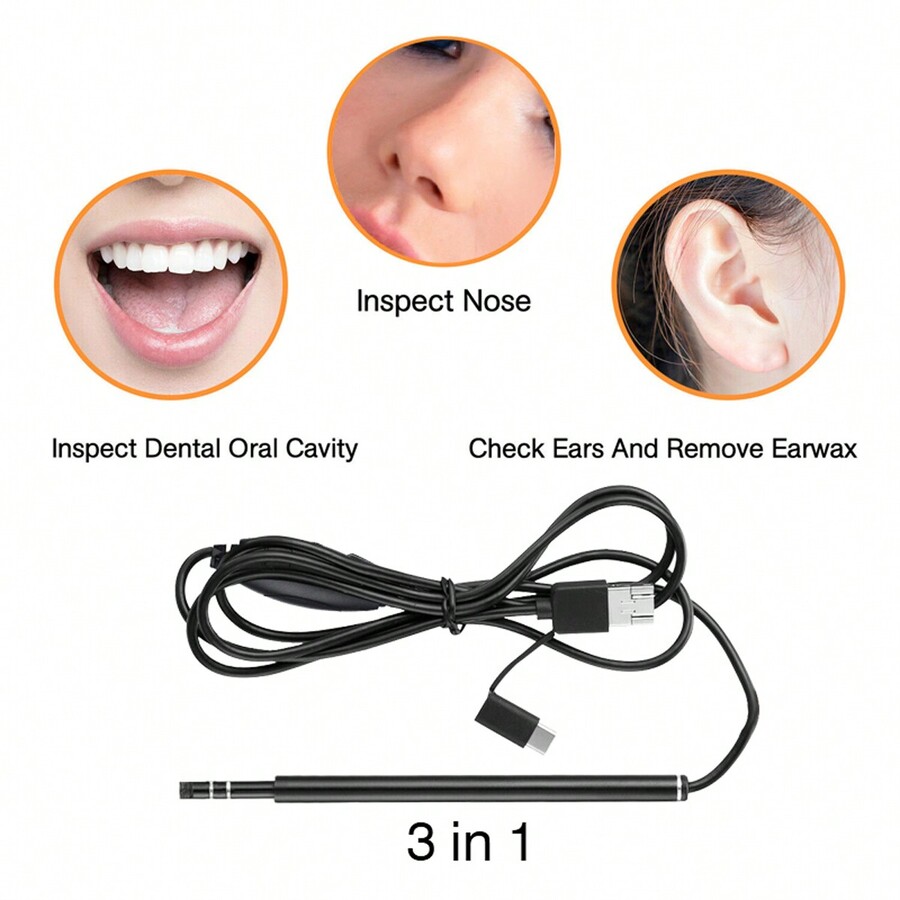 Personal Otoscope For Android Phone, Clear View Ear Camera With Ear Wax ...