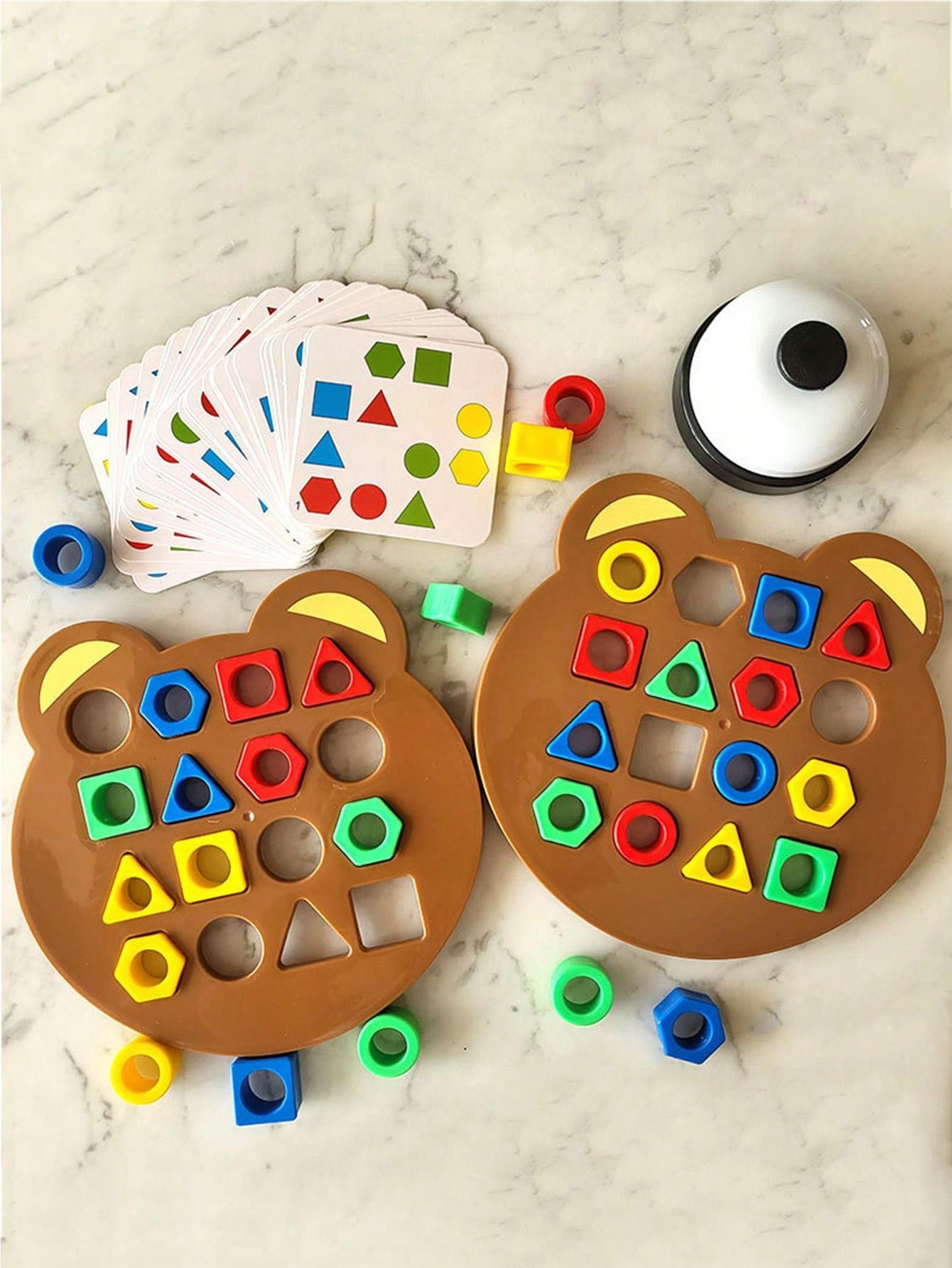 Two People Shape Matching Board games Color Sensory Educational Toy ...