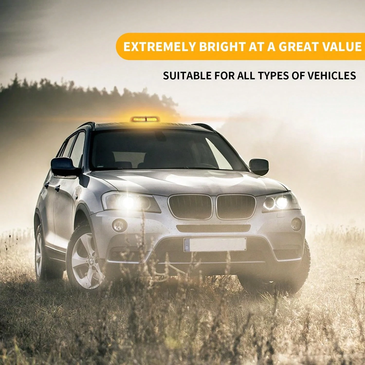 12 Inches Roof Top Strobe Light 72 Led Warning Safety Flashing Light ...