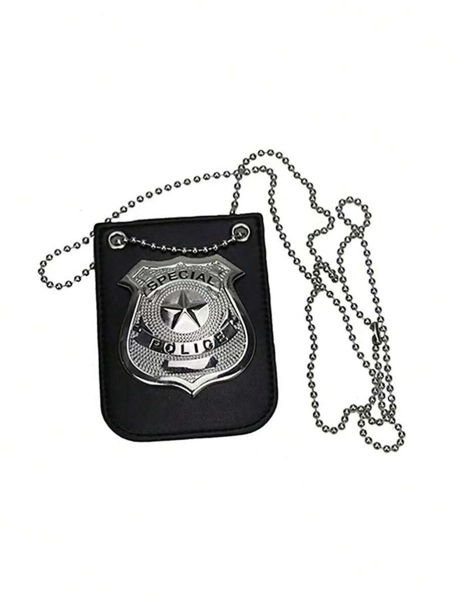 Halloween Role-Play Police Badge With Lanyard And Belt Clip Police ...