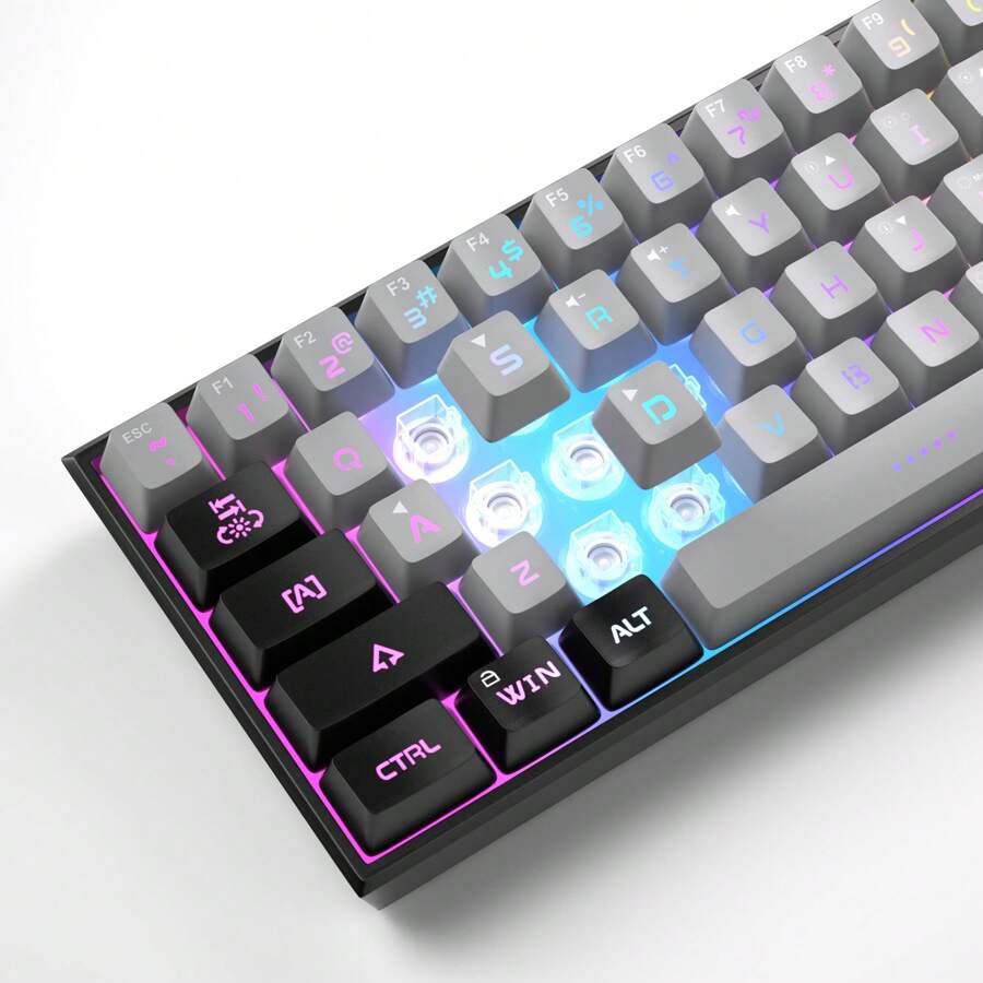 MageGee TS91 60% Compact Wired Keyboard 61 Keys RGB Backlight Small ...