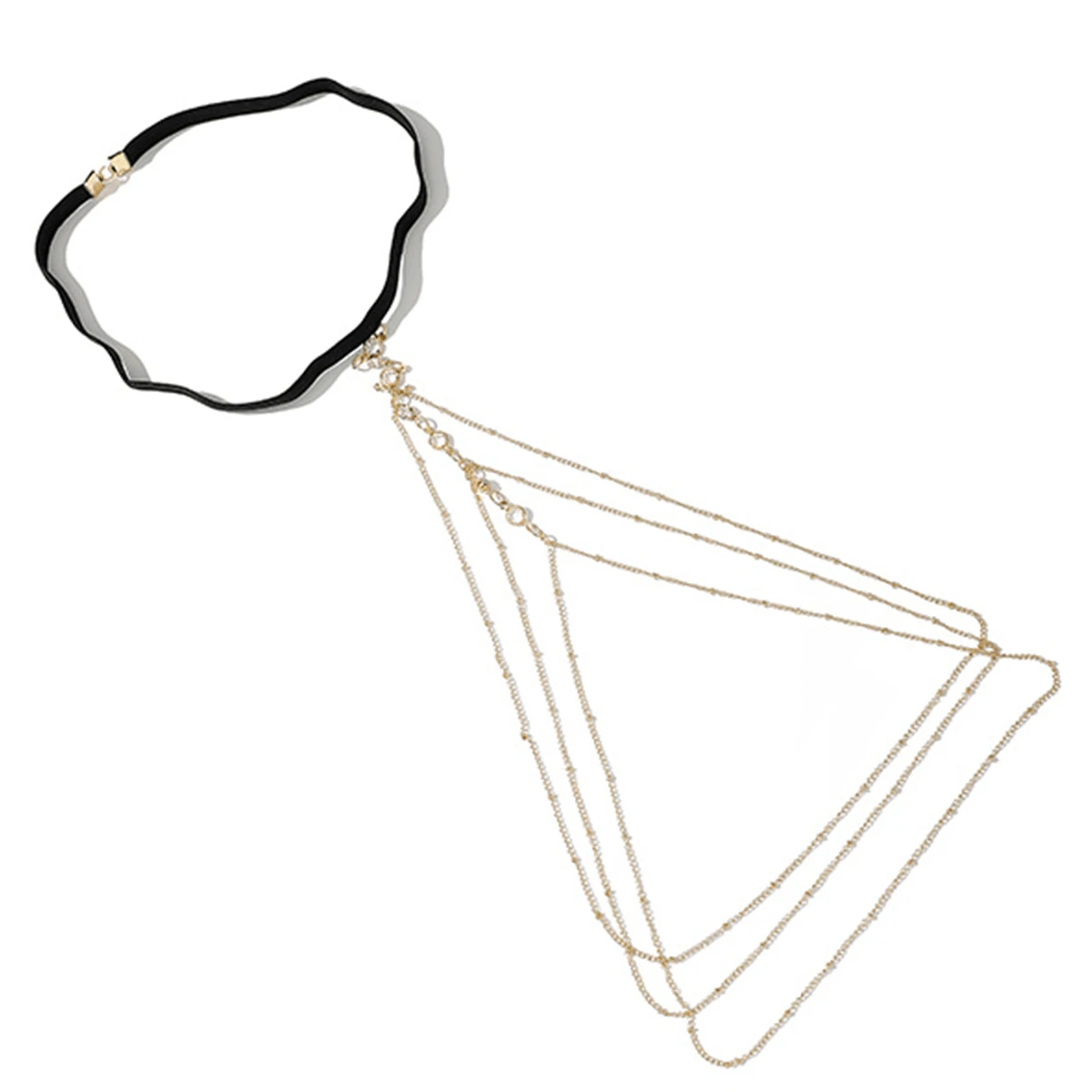 1pc Multilayer Chain Leg Chain In Gold Or Silver Color, Diamond-like ...