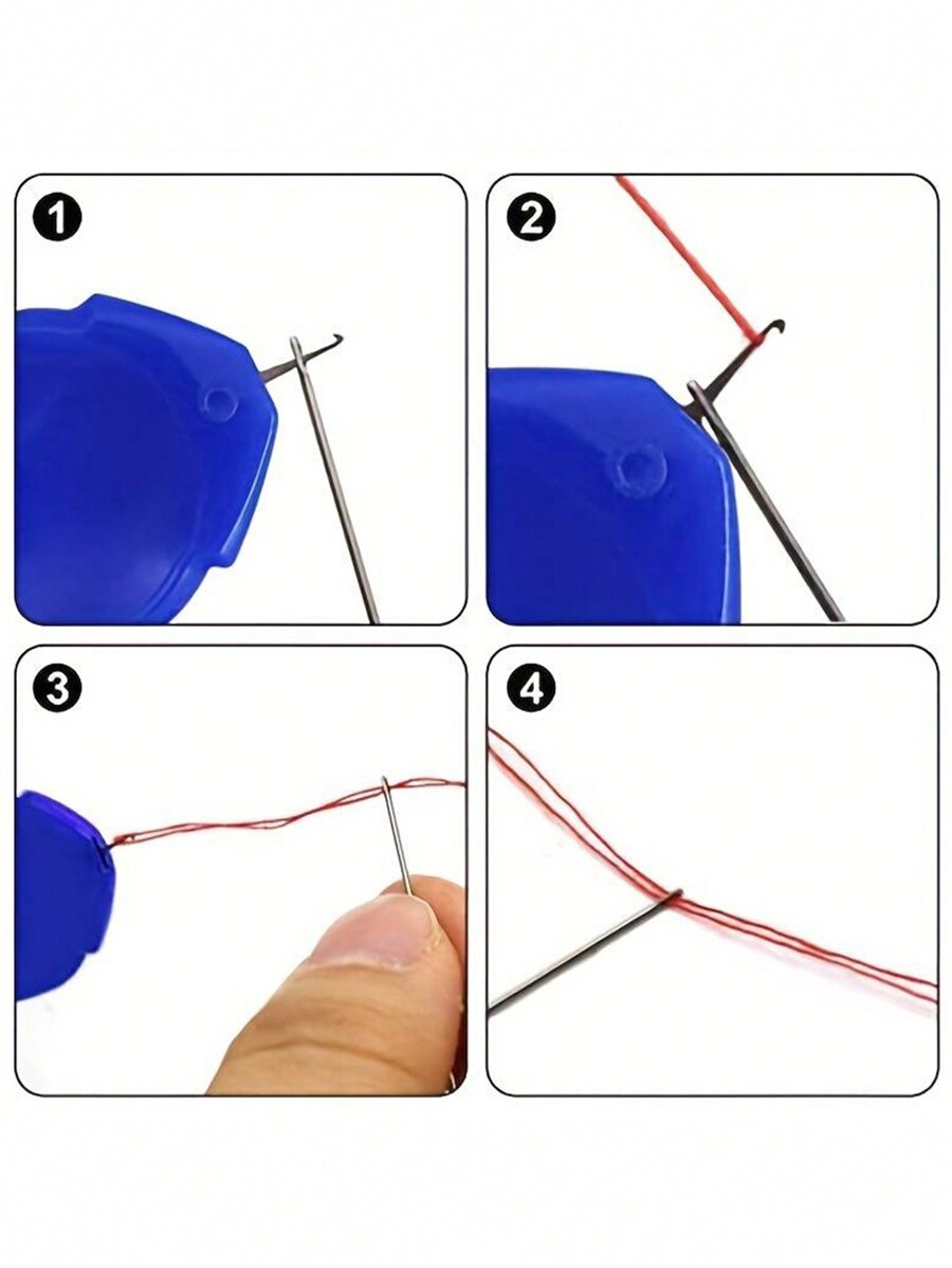 10pcs/Set Red Thumb Needle Threader, Easy Sewing Machine Needle ...