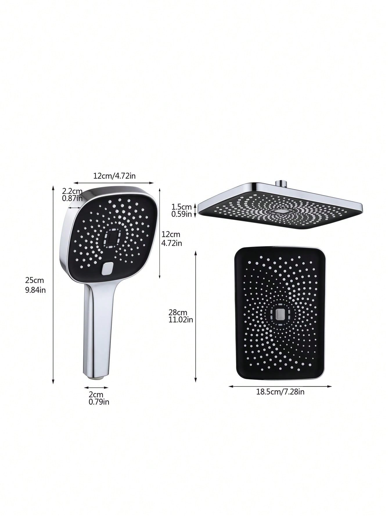 High Pressure Shower Head For Home Bathroom Top Mount Rainfall Shower