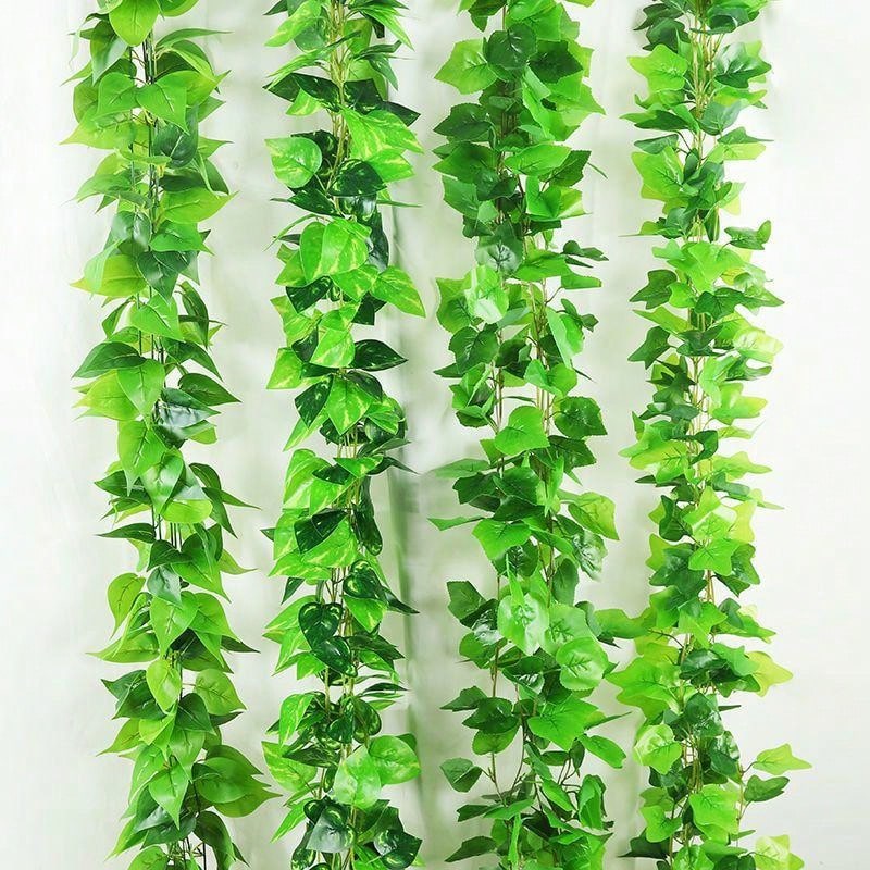 12 Packs Of Artificial Grape Vines, 36 Leaves/strip, Artificial Green ...
