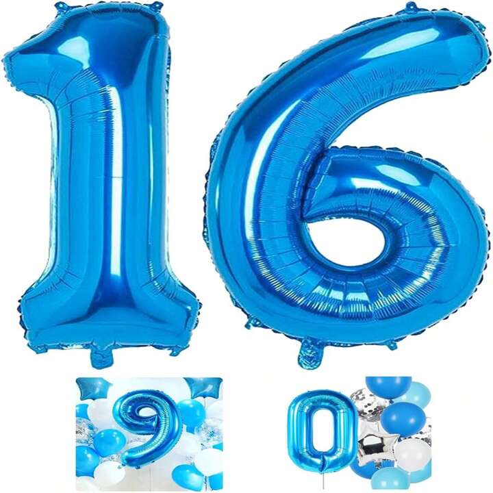 Blue Balloon Number 16