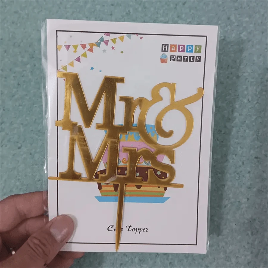 Mr & Mrs Cake Topper - Perfect for Birthday, Wedding, and Proposal ...