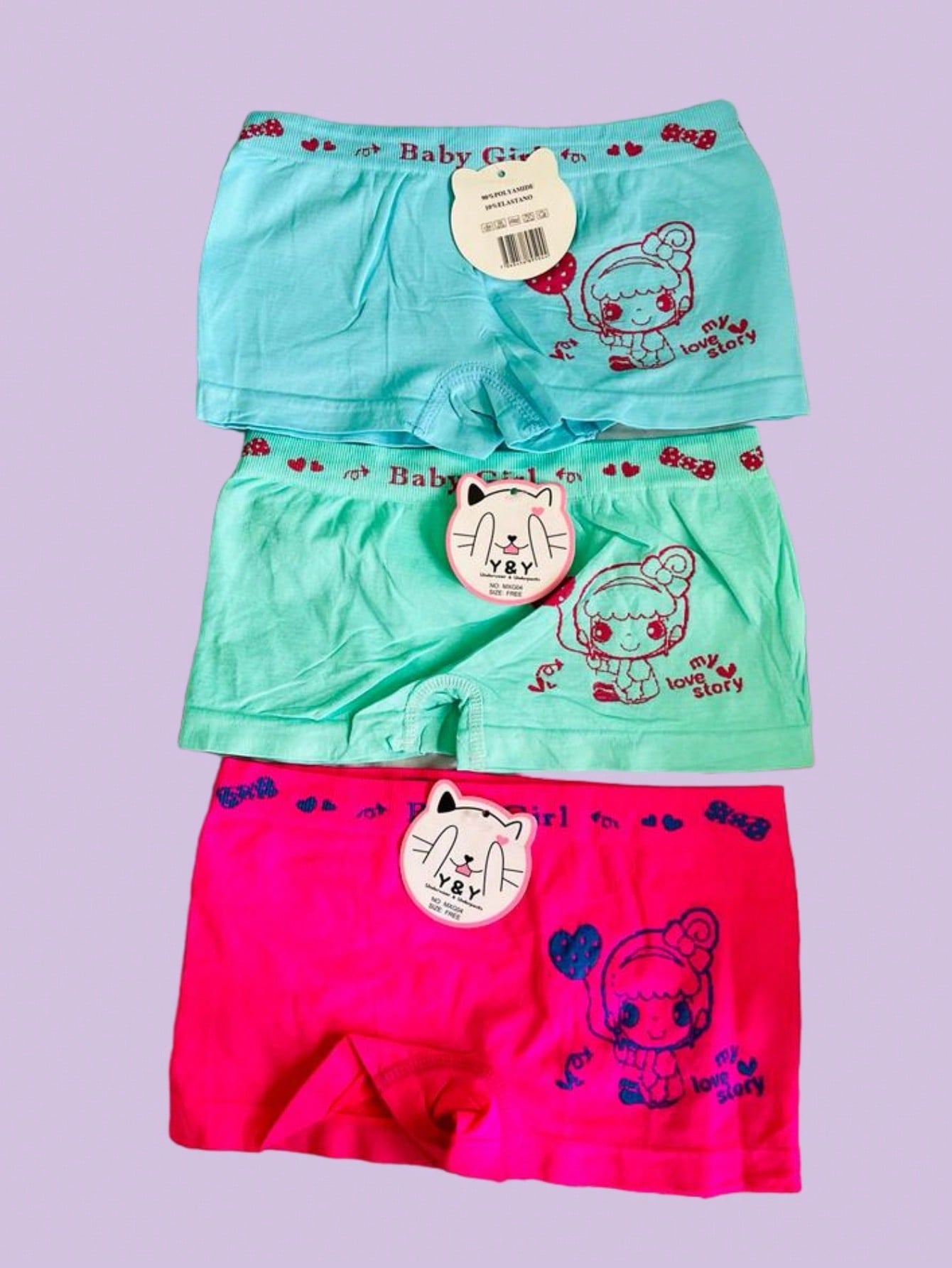 12 piezas de Boxer, set Para Niña con estampado, unitalla, variedad de ...